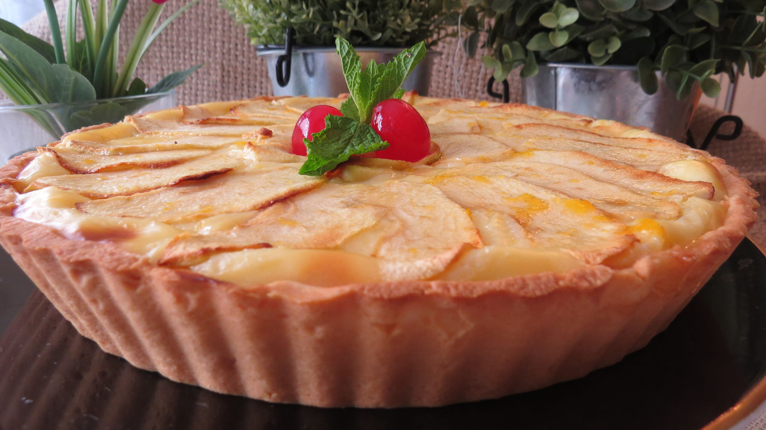 Tarta de manzana con masa sablee
